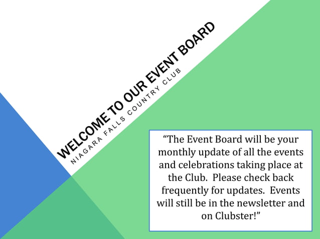 Event board presentation | PPT