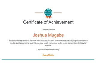 Eventbrite certification | PDF