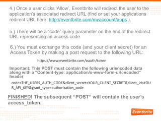 Eventbrite Oauth implementation | PPT