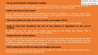 Event budget planning | PPTX