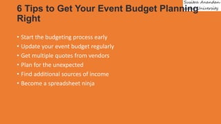 Event budget planning | PPTX