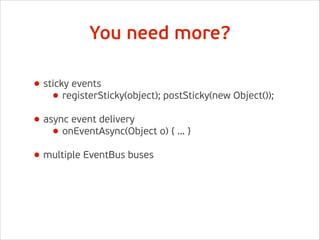 Infinum Android Talks #02 - EventBus | PPT
