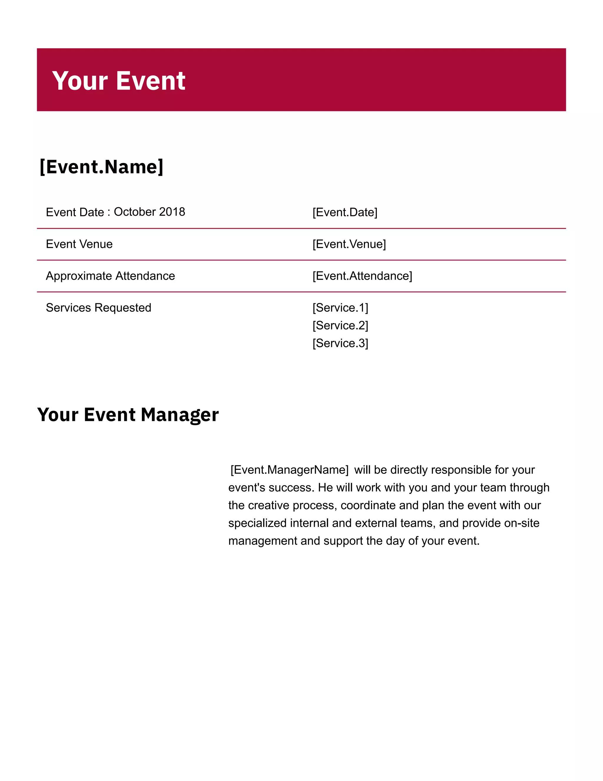 Event business proposal sample | PDF