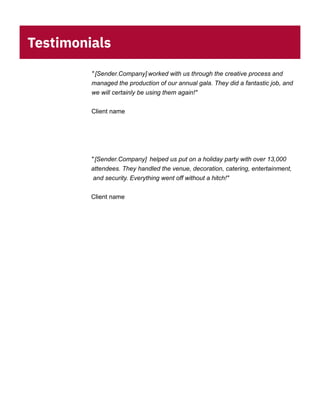 Event business proposal sample | PDF