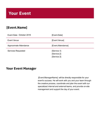 Event business proposal sample | PDF