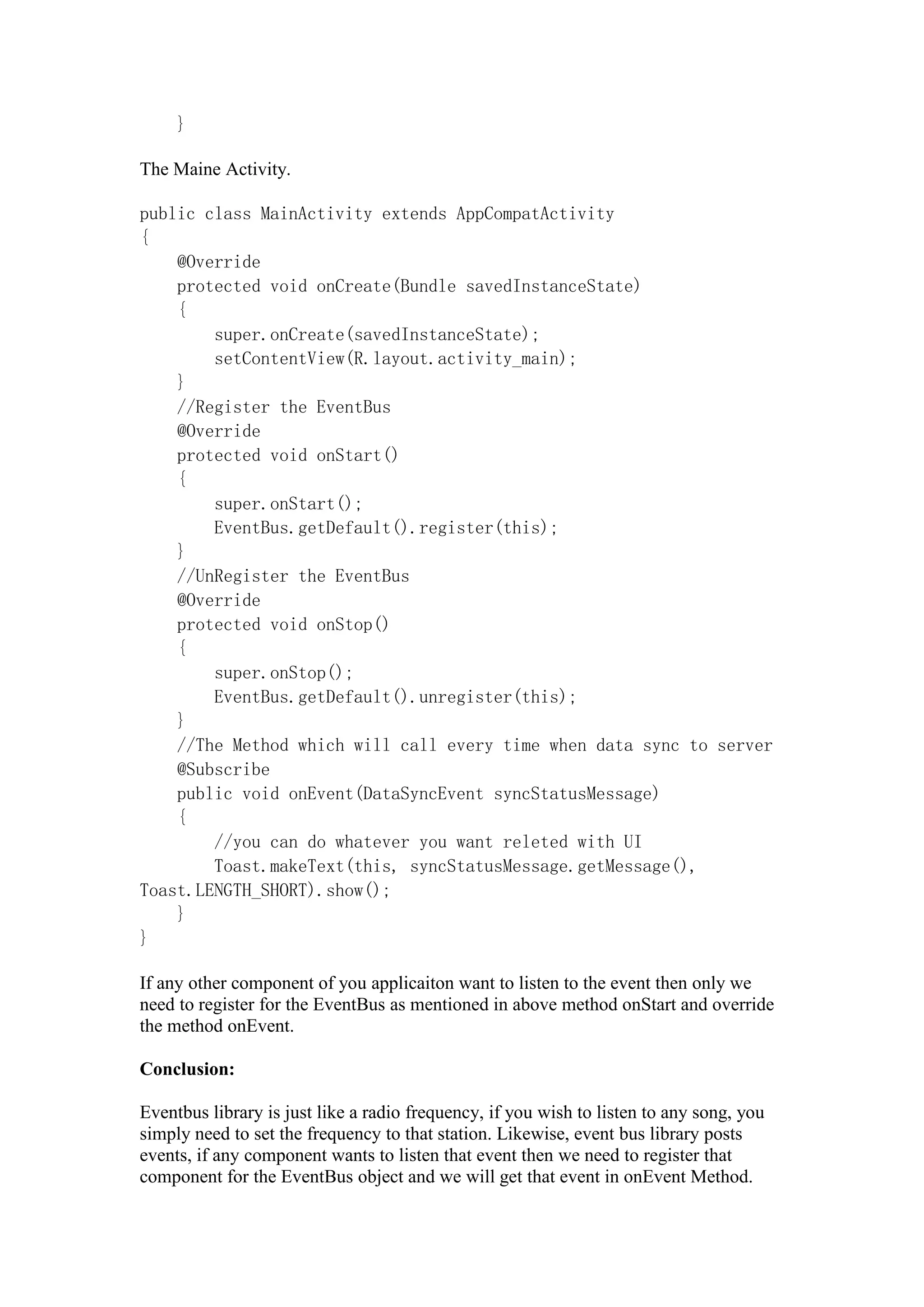 Eventbus Library and How Does it Work? | PDF