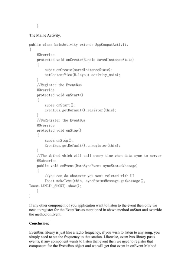 Eventbus Library And How Does It Work Pdf 