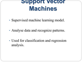 Event classification & prediction using support vector machine | PPT