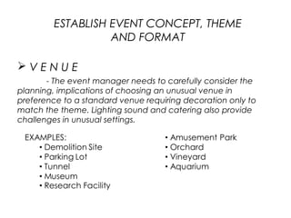 Events Management Chapter 2 Event Concepts | PPT
