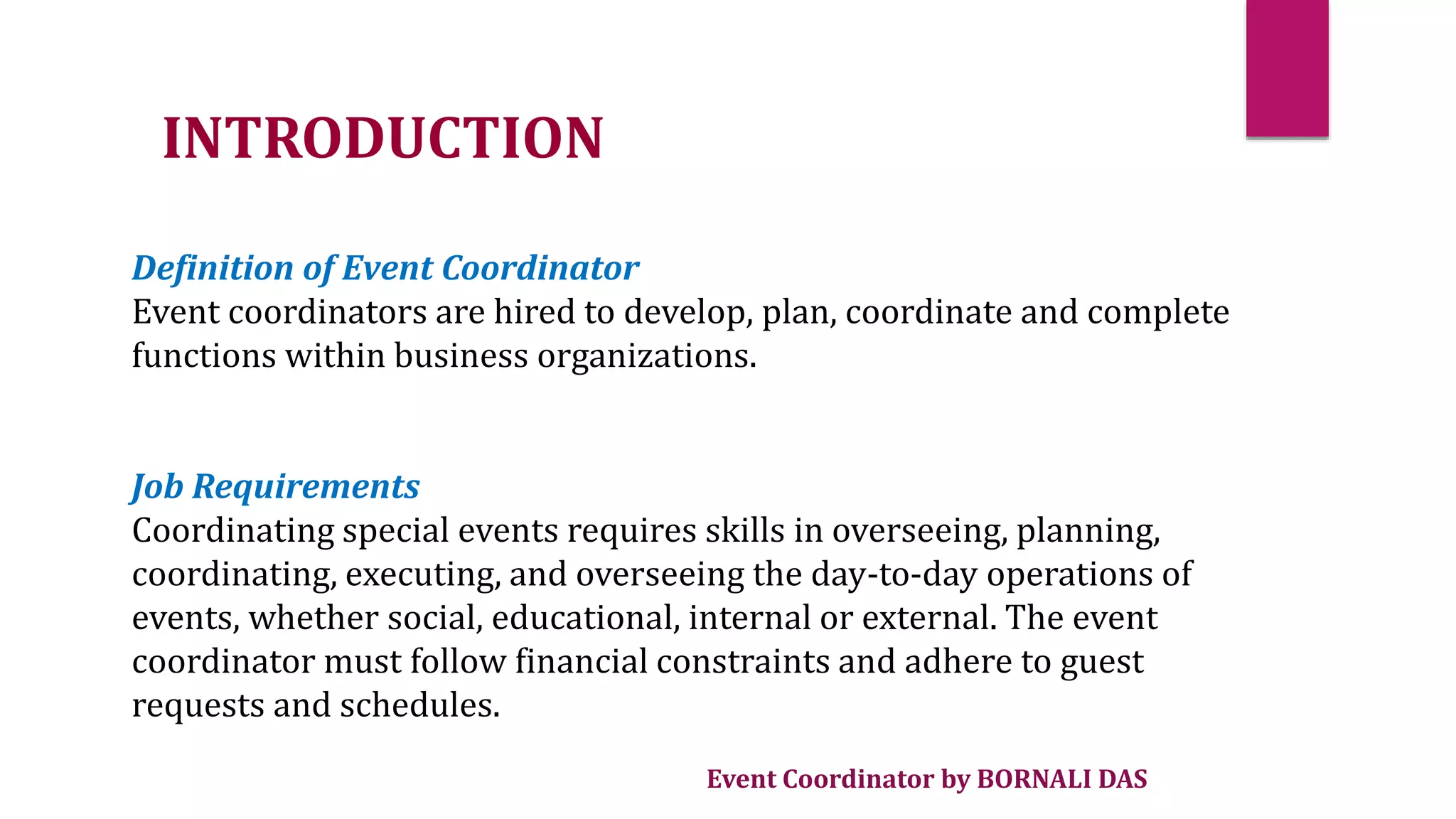 Event coordination -1 | PPTX