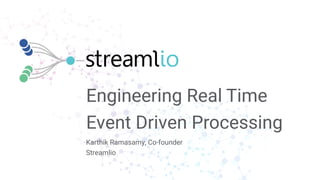 Event Data Processing with Streamlio | PPT