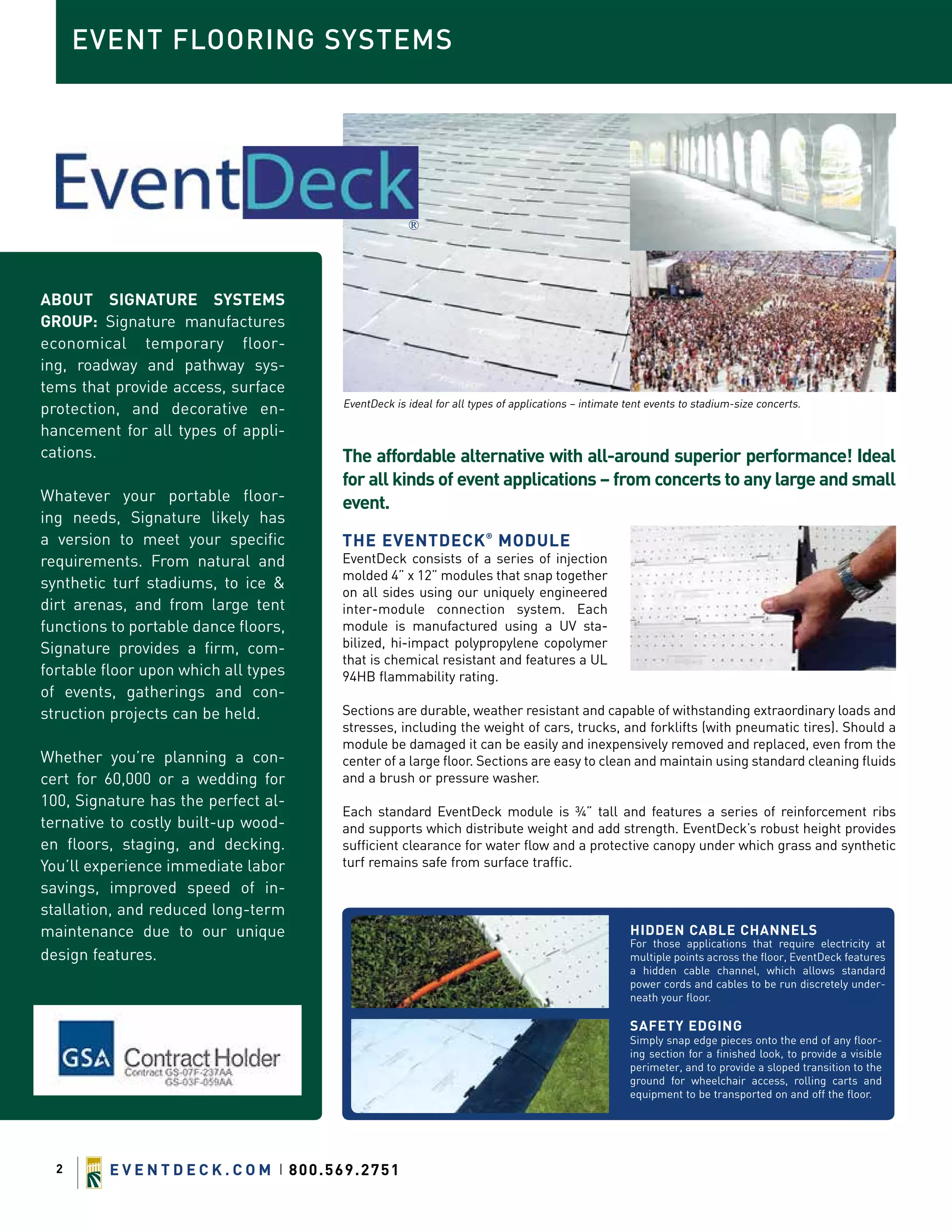 Event deck flooring systems brochure 2014 | PDF