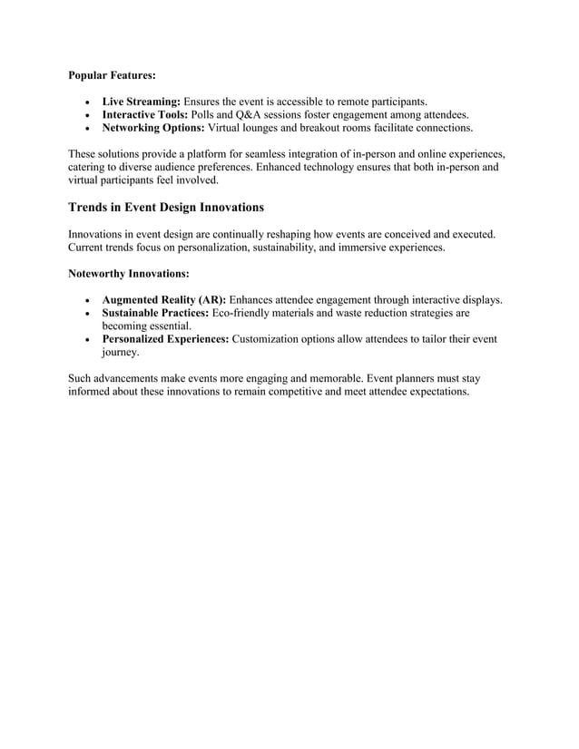 Event Design: Creating Memorable Experiences for Every Occasion | PDF