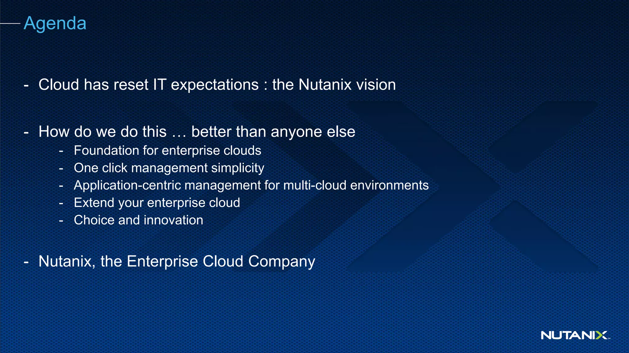 [Event] Digital transformation : Enterprise cloud one os one click - PRESENTATION NUTANIX | PDF