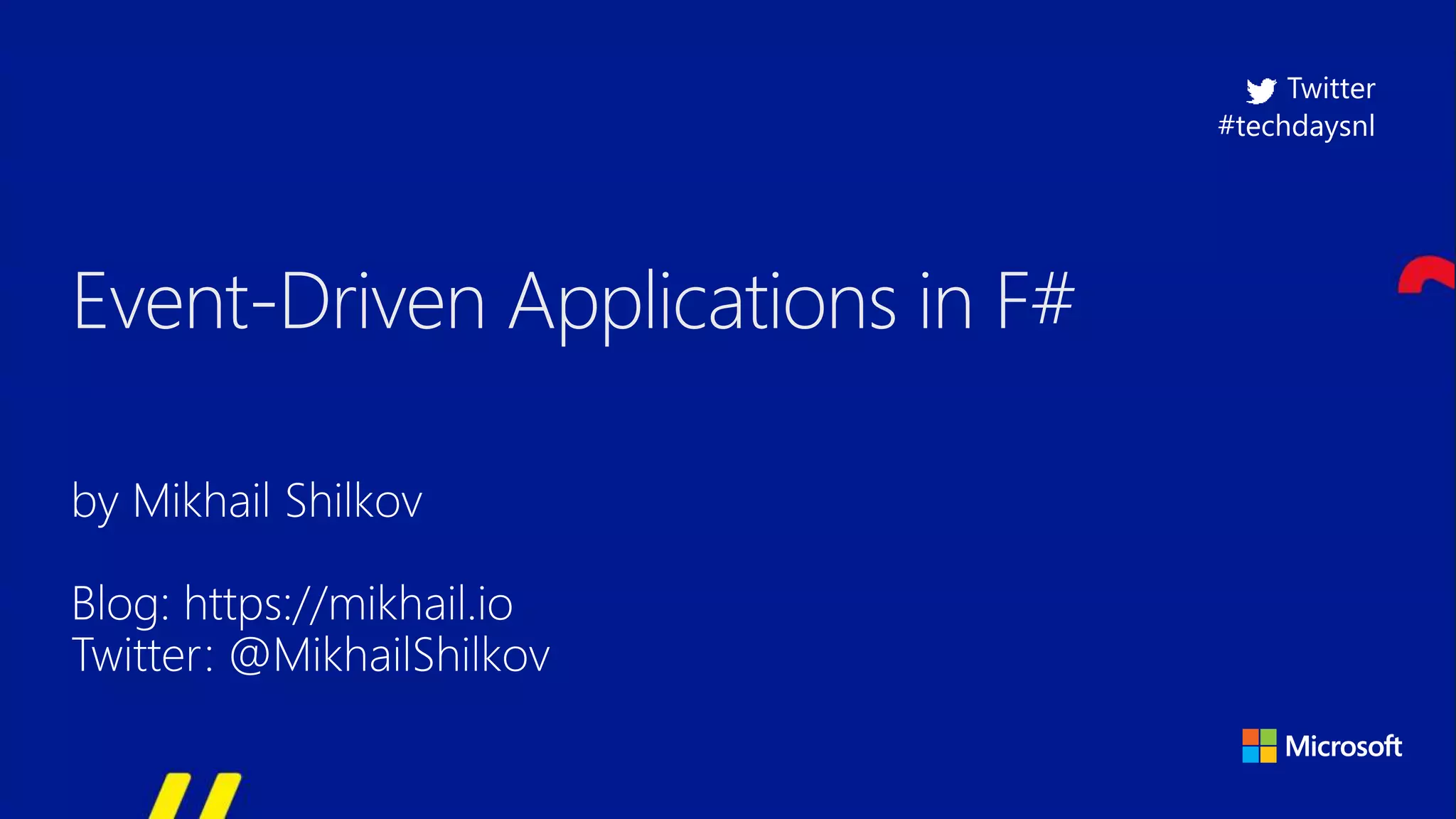 Event Driven Applications in F# | PPT