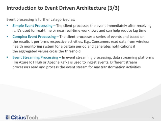 Introduction to Event Driven Architecture | PDF