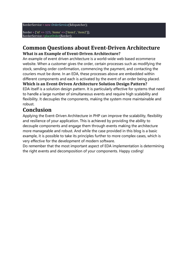 Explore Event Driven Archtecture using PHP | PDF
