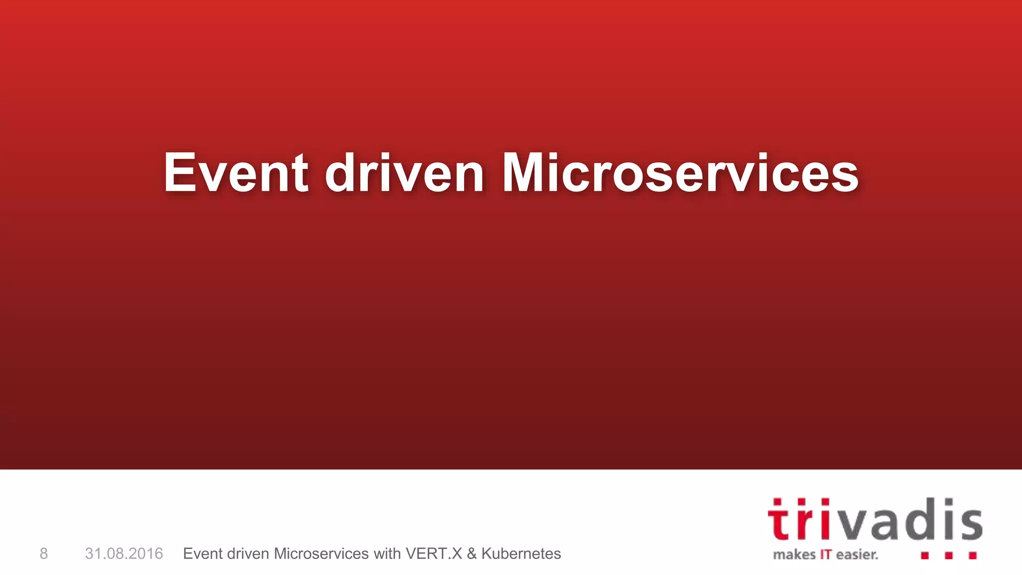 Event driven microservices with vertx and kubernetes | PPT