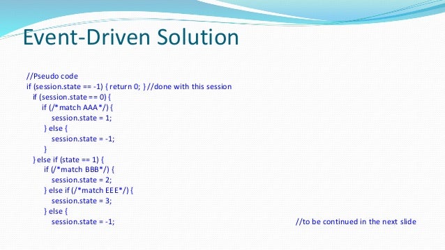 Event Driven Programming Made Easy For Network Packet Analysis