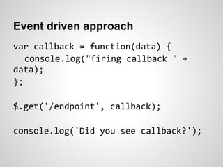 Server Side Event Driven Programming | PPT