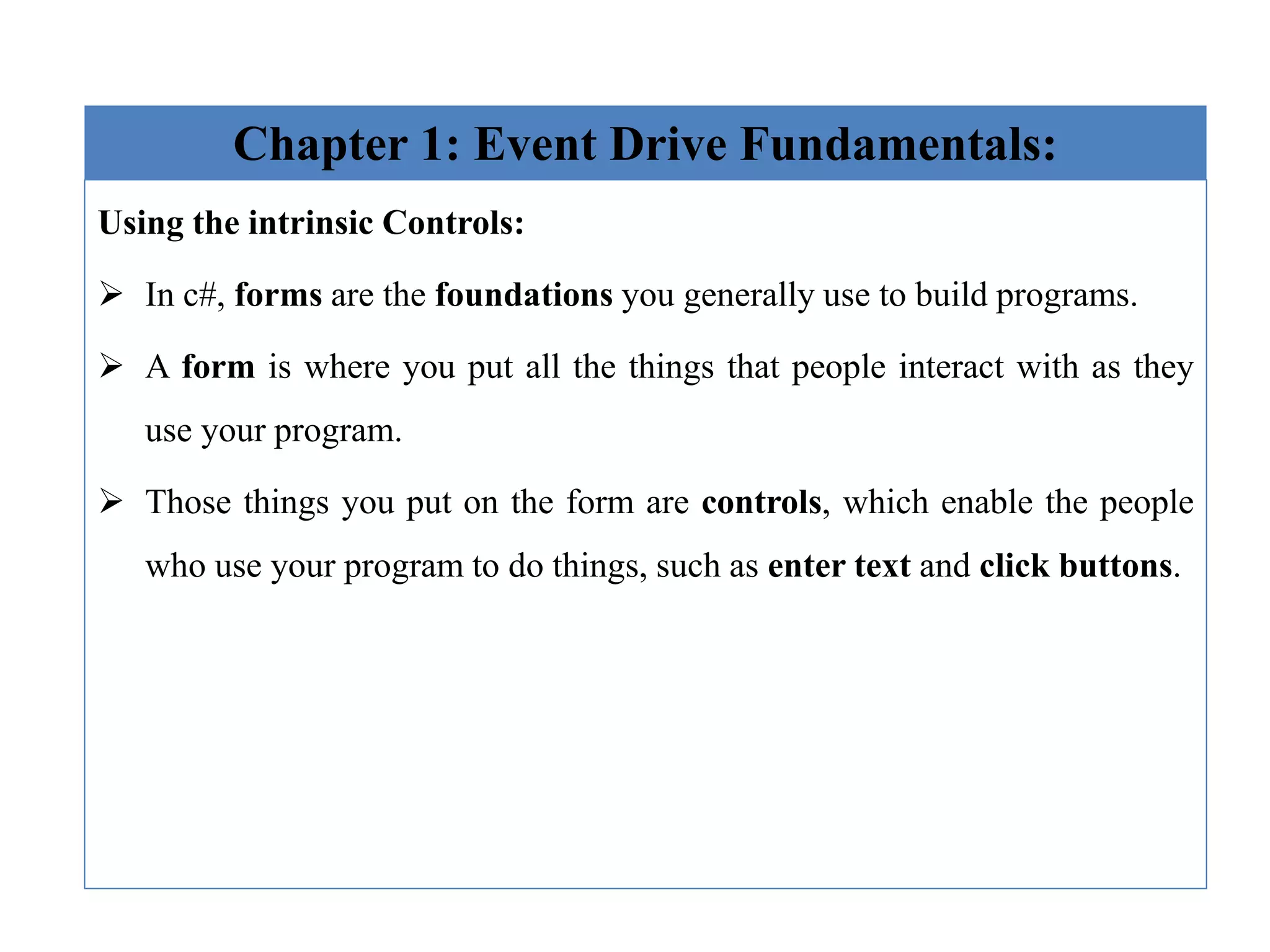 Event Driven Programming Ch1 And Ch2 Pdf
