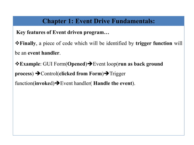 Event Driven Programming Ch1 And Ch2 Pdf