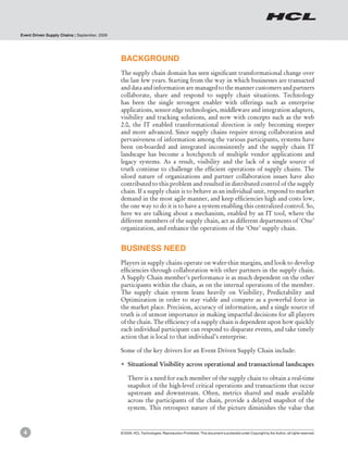 HCLT Whitepaper: Event Driven Supply Chain | PDF