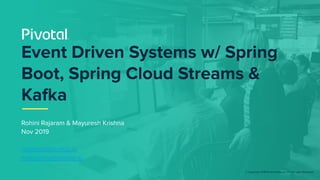 Event Driven Systems with Spring Boot, Spring Cloud Streams and Kafka | PDF