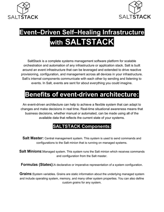 Event driven architecture with SaltStack | PDF
