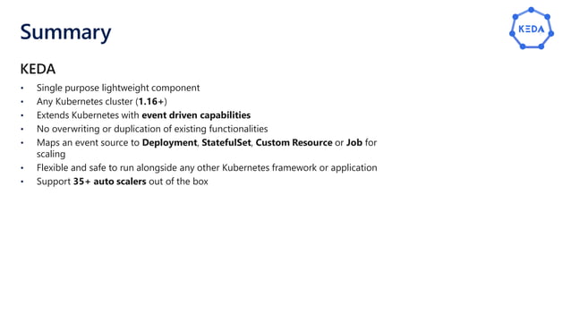 Event driven workloads on Kubernetes with KEDA | PPT
