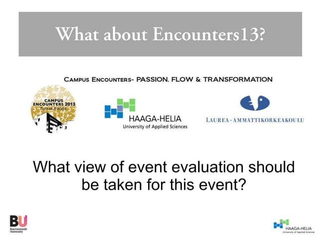 Event evaluation guest lecture | PPTX