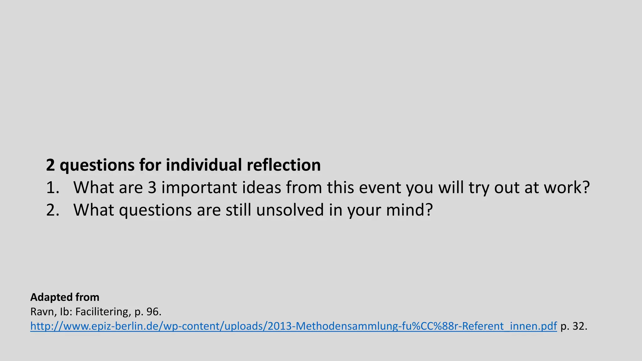 Event feedback exercises | PPT