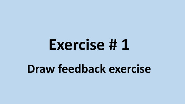 Event feedback exercises | PPT