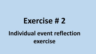 Event feedback exercises | PPT