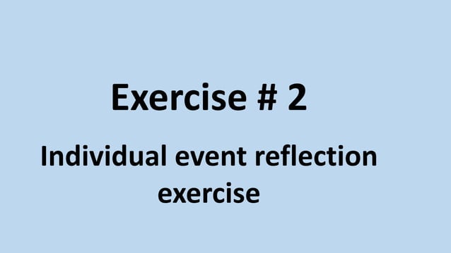 Event feedback exercises | PPT