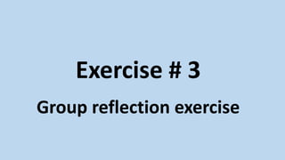 Event feedback exercises | PPT