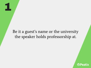 Event Hacks: 7 beginner tips for emcee scripts | PDF