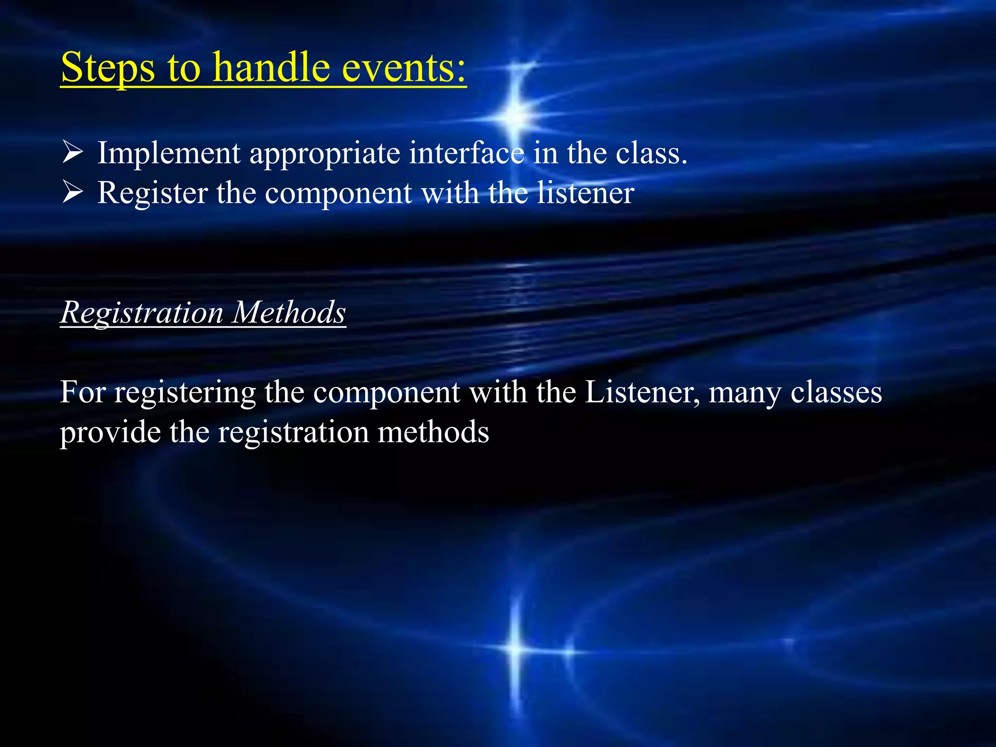 Event handling in Java(part 1) | PPTX