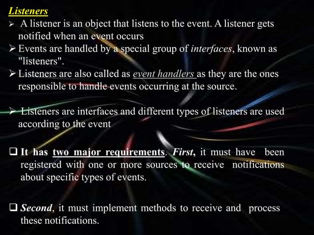 Event handling in Java(part 1) | PPTX | Operating Systems | Computer ...