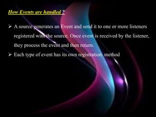 Event handling in Java(part 1) | PPTX