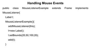 Event Handling PRESENTATION AND PROGRAMMING | PPTX