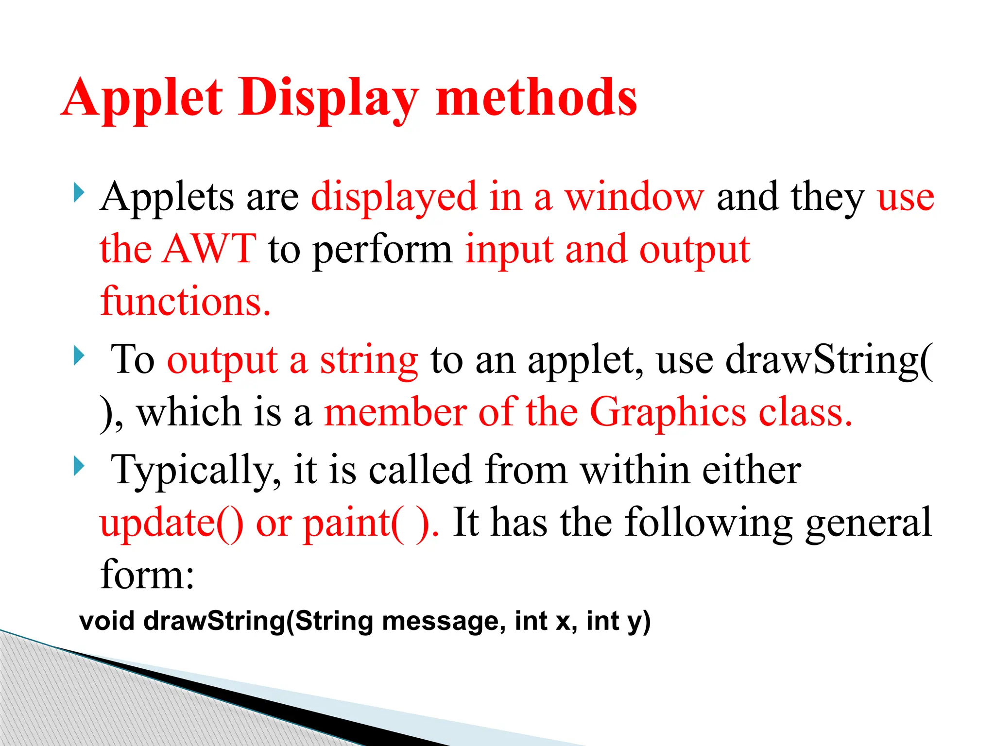 JAVA Applets, Event Handling, Abstract Window Toolkit.pptx