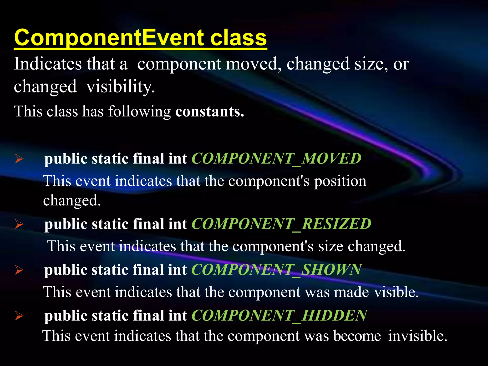 Event handling in Java(part 2) | PPTX
