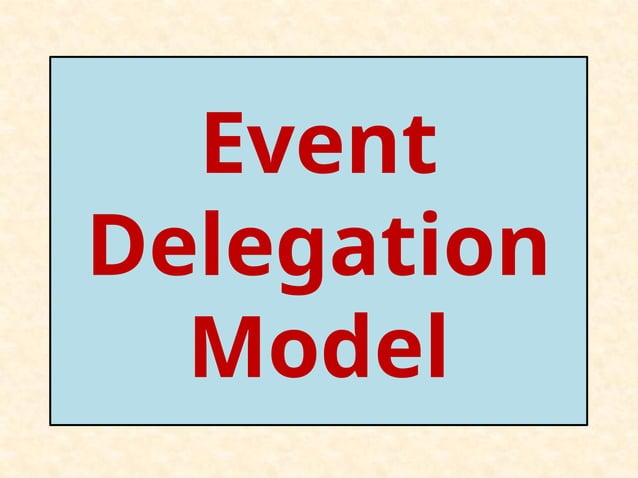 Event Handling & AWT - Event Delegation Model | PPTX
