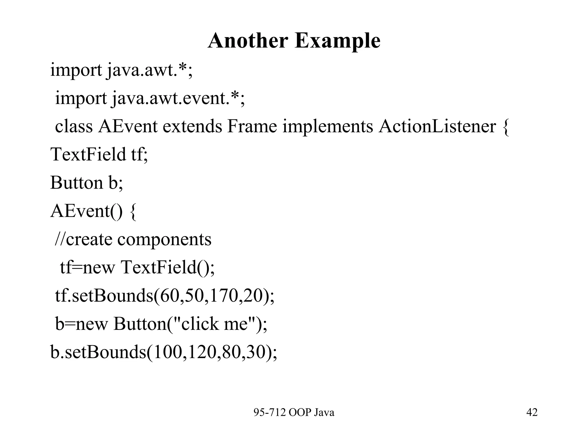 Event Handling in Java as per university | PPT