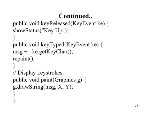 Event Handling in Java as per university | PPT