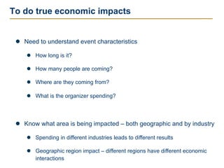 Evaluating The Economic Impact of Your Events | PDF