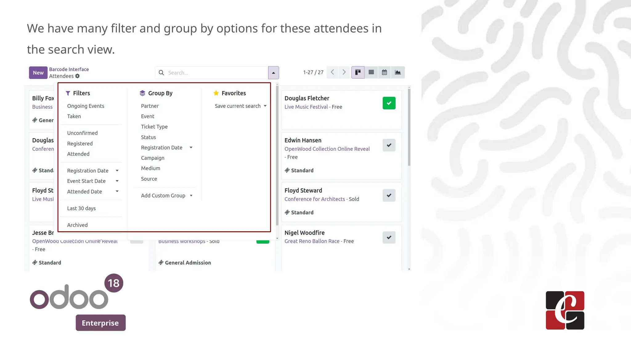 Event Kiosk Mode in Odoo 18 - Odoo 18 Slides | PPT
