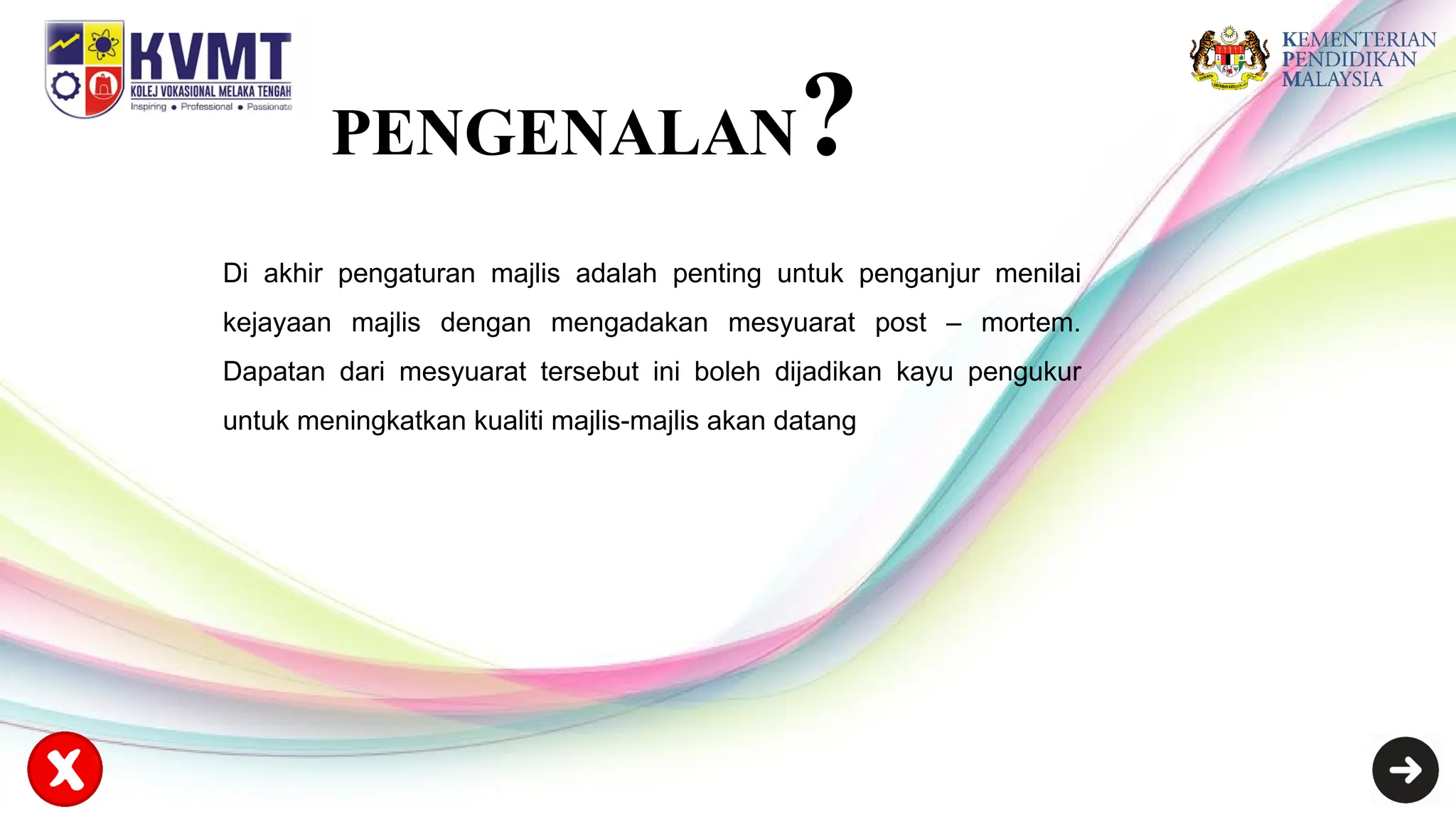 Laporan activities pengurusan acara dan keperluan kepada pihak atasan ...