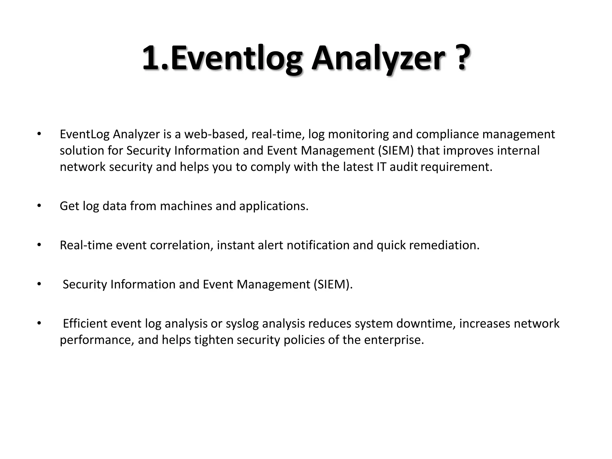 Event log analyzer by me | PPT